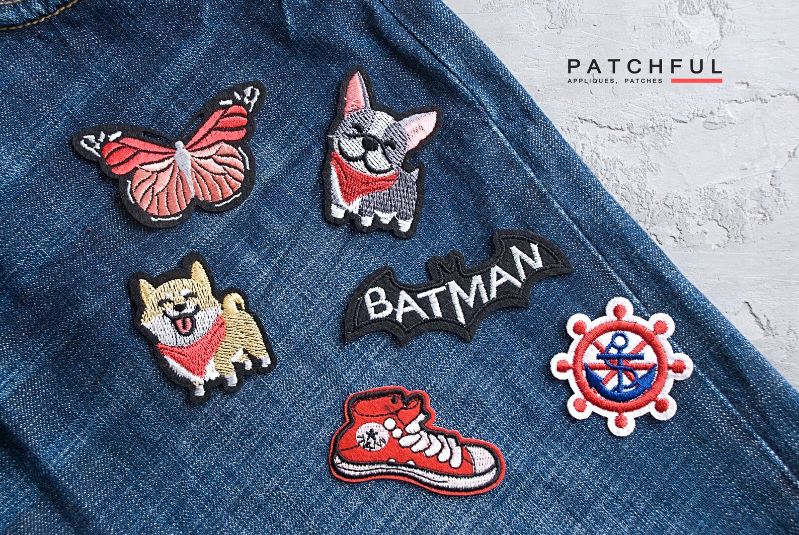 Nautical patch 51mm Blue Anchor applique Ship captain | Etsy