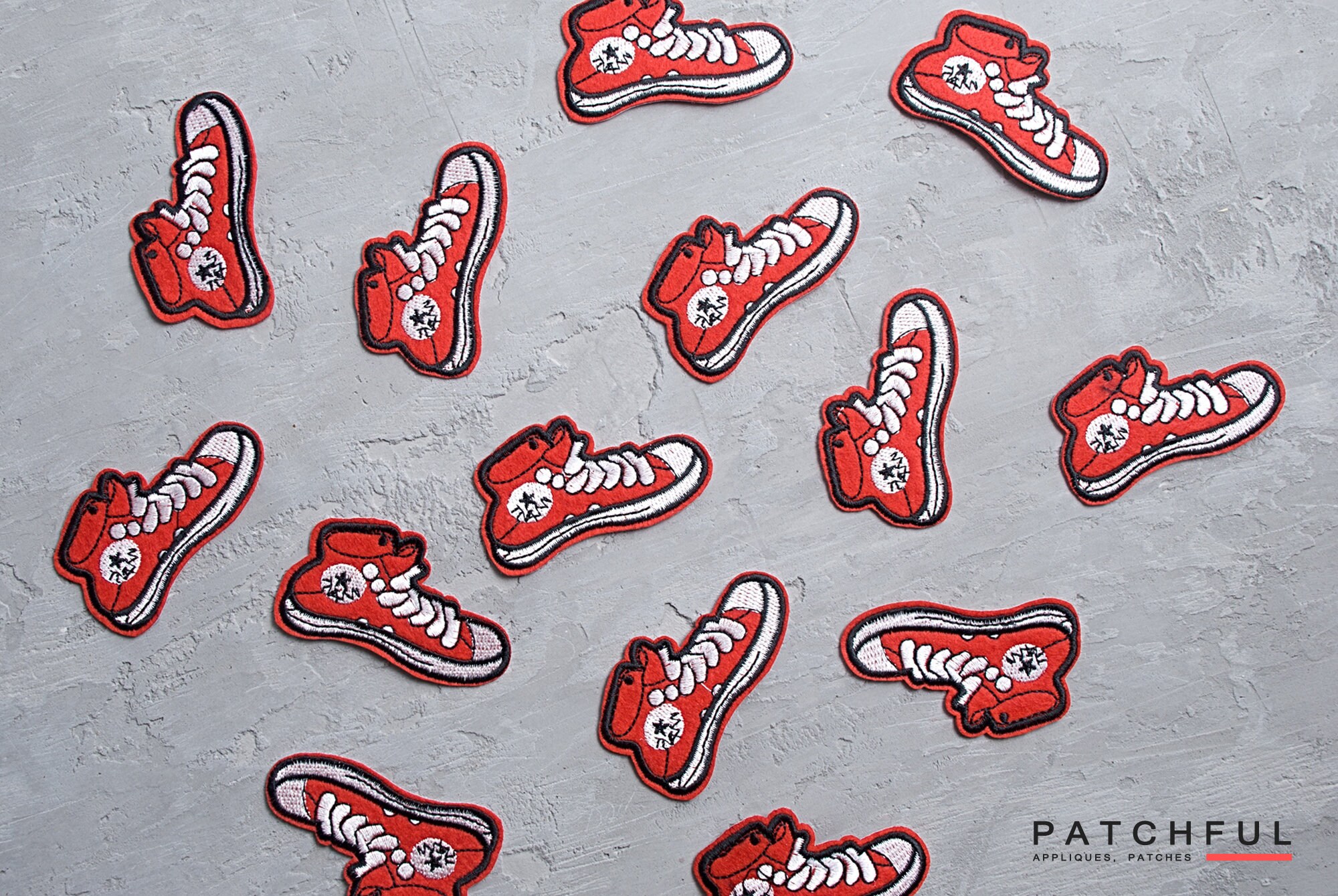 Sneaker Patch 65mm Shoes Patch Pink Embroidered Patch Iron - Etsy UK