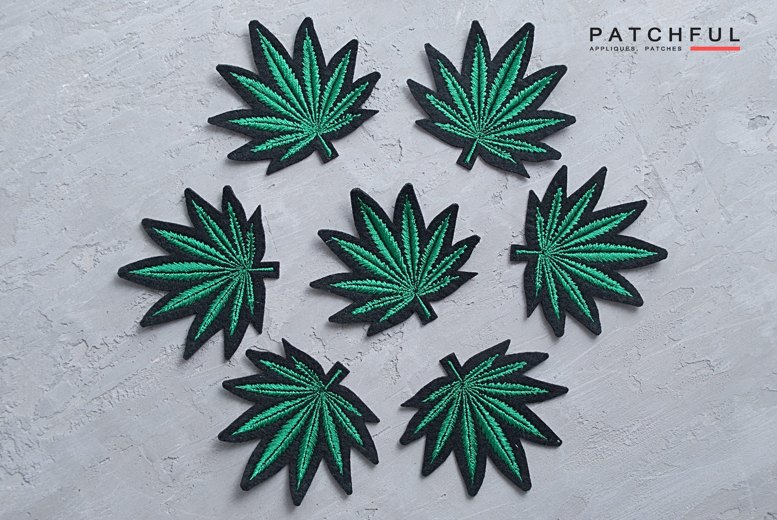 Cannabis Leaf Iron-on Patch 65mm Embroidered Patch Patches - Etsy