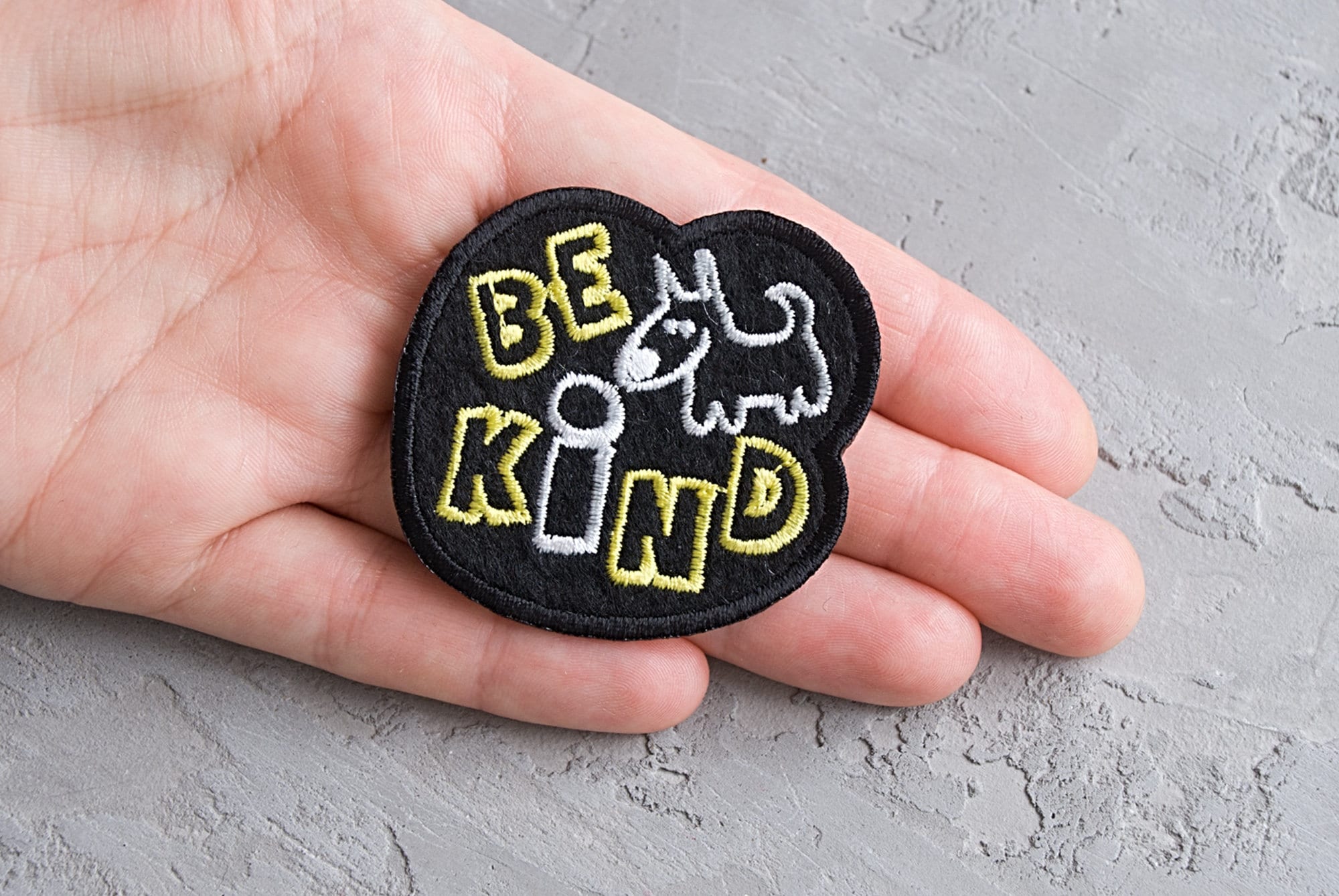 Be Kind Patch 50mm Motivational Iron on Patch Embroidery - Etsy
