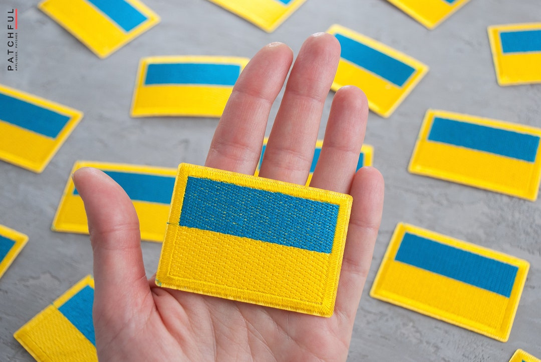 Ukraine Flag Patch 65mm, Stand With Ukraine, World Flags, Embroidered ...