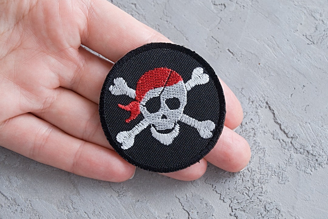 Skull and Crossbones Back Patch 50mm. Jolly Roger Pirate Applique, Seapunk Patch, Horror Patch ...