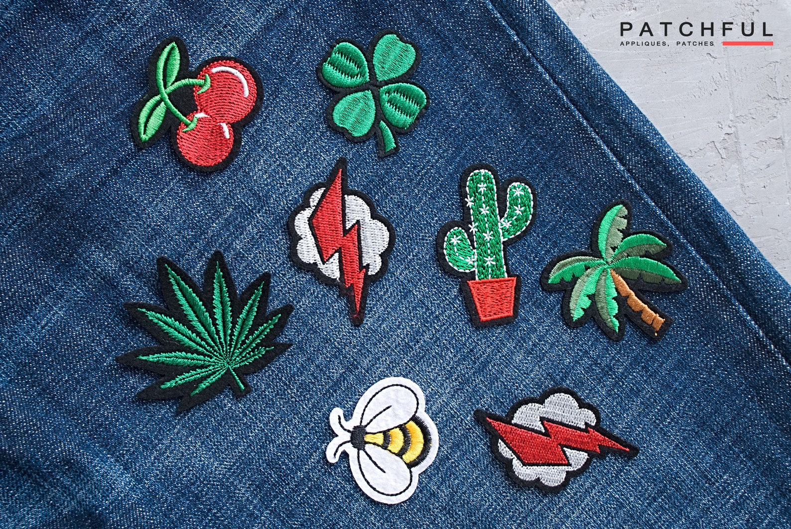 Cannabis Leaf Iron-on Patch 65mm Embroidered Patch Patches - Etsy