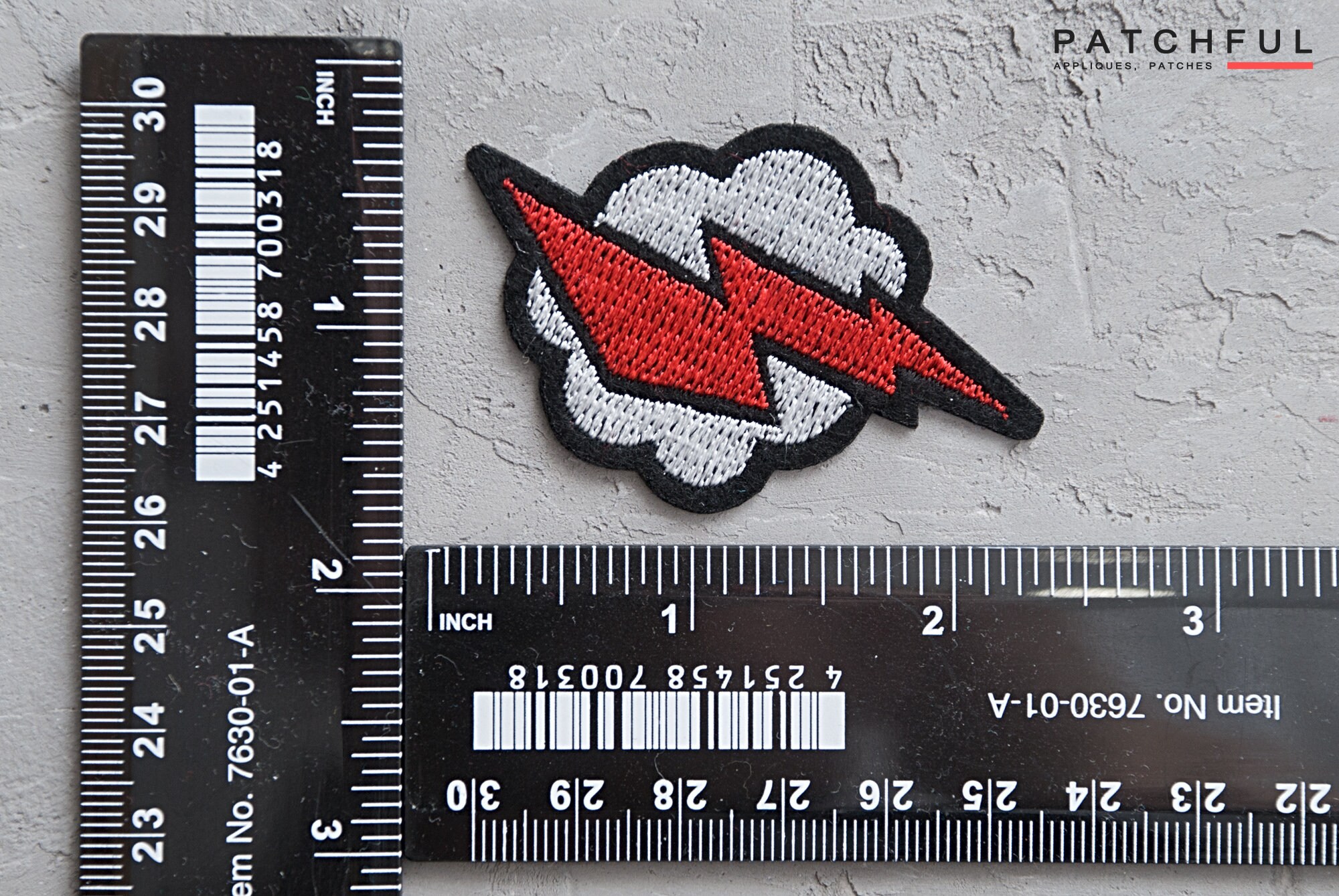 Lightning patch 62mm Stripe thunder iron on applique Patch | Etsy