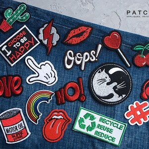 Recycle Reduce Reuse Embroidered Patch 80mm, Green Eco Friendly ...