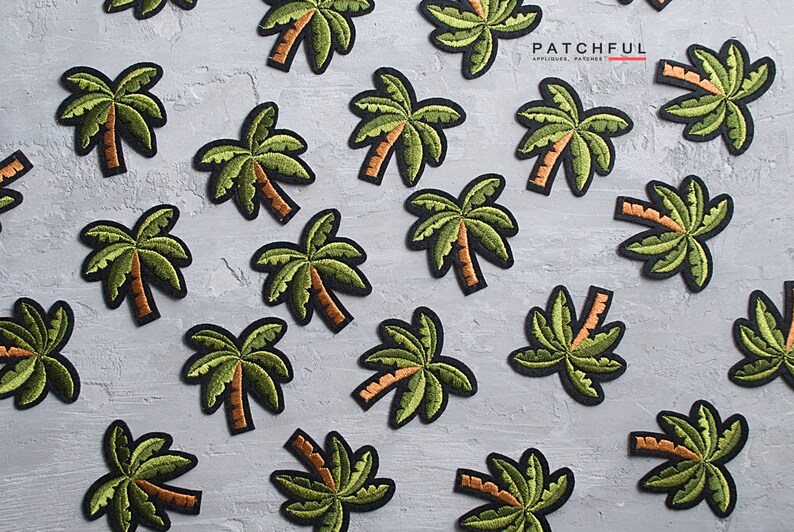 Palm Tree Patch 50mm Clothes Embroidered Iron on Patch - Etsy