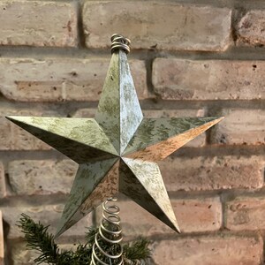 Vintage Style Americana Galvanized Rustic Wire Wrapped Metal Star Tree ...
