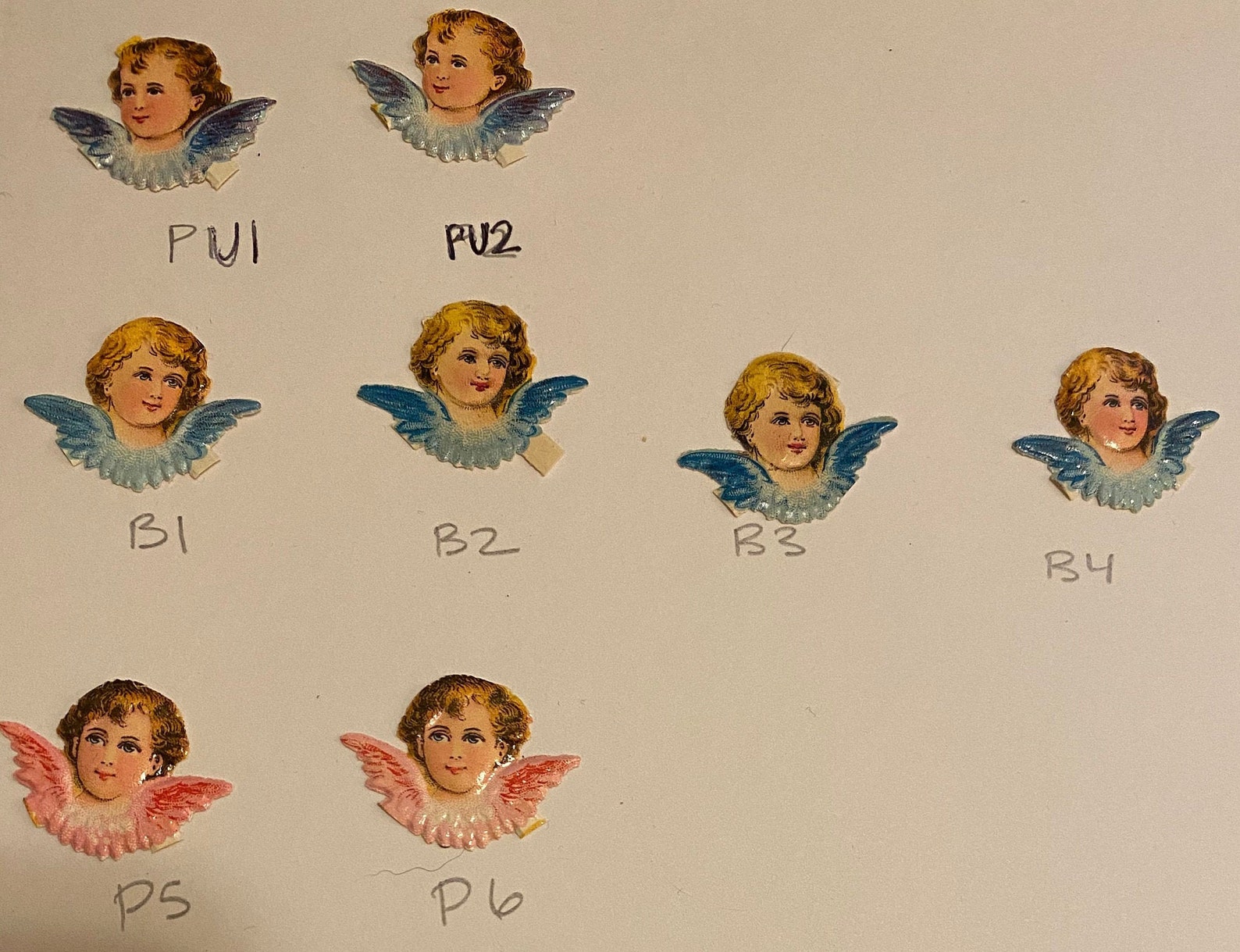 Choice of Vintage 1 German Angel Heads Wings Embossed - Etsy