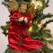 Antique Vintage German Wax Angel Holding Banner Figure, Ornament Satin ...