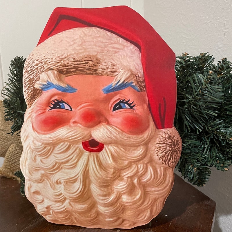 Vintage Styrofoam Santa - Etsy