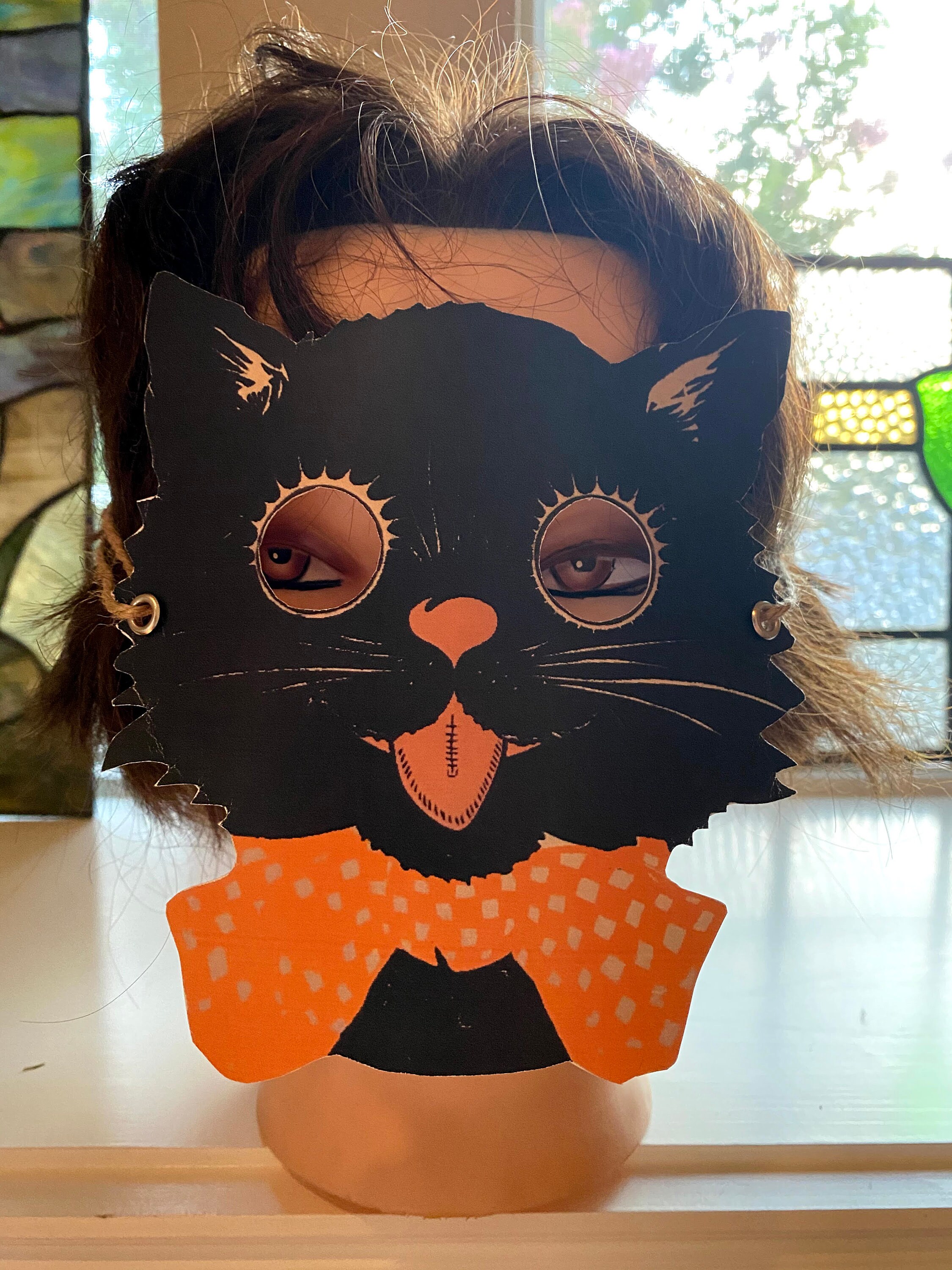 Choice Vintage Style Happy Cat Cardstock Paper Halloween MASK | Etsy