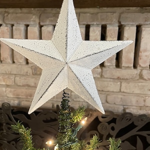 Vintage Style Galvanized Painted Rustic Metal Star Christmas Tree ...