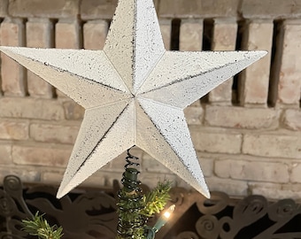 Choice of 3 Colors Vintage Style Galvanized Rustic Embossed Metal Star ...