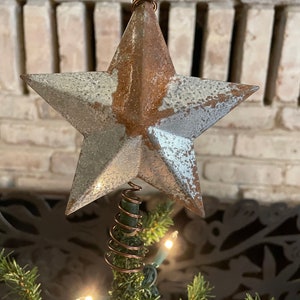 5" Vintage Style Americana Galvanized With Rusted Rustic Accents Metal ...