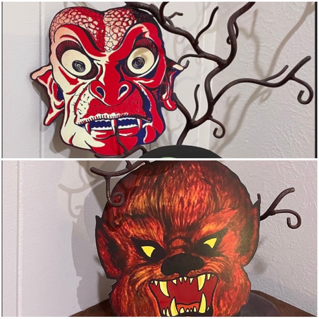 Sizes up to 10" Vintage Style Werewolf or Reptile Lizard Man Monster ...