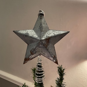 5" Vintage Style Americana Galvanized With Rusted Rustic Accents Metal ...