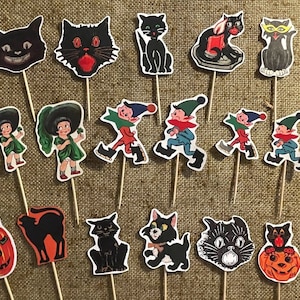 Sizes up to 14" Vintage Style Art Deco Devil With Fork Stands on Bat ...