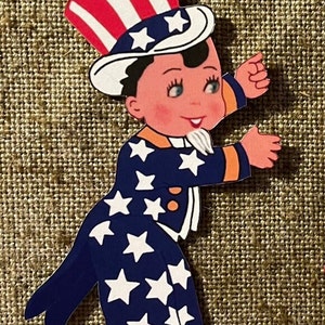 Sizes up to 17" Vintage Style Boy Uncle Sam Star Suit or Girl Star Vest ...