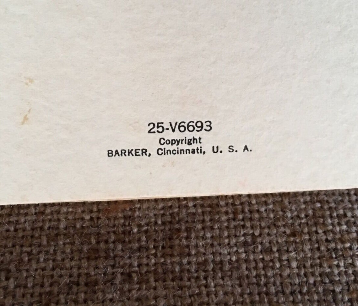 NOS 1950's Vintage Barker Cards Valentine 4 Page Book Card, "how Long ...