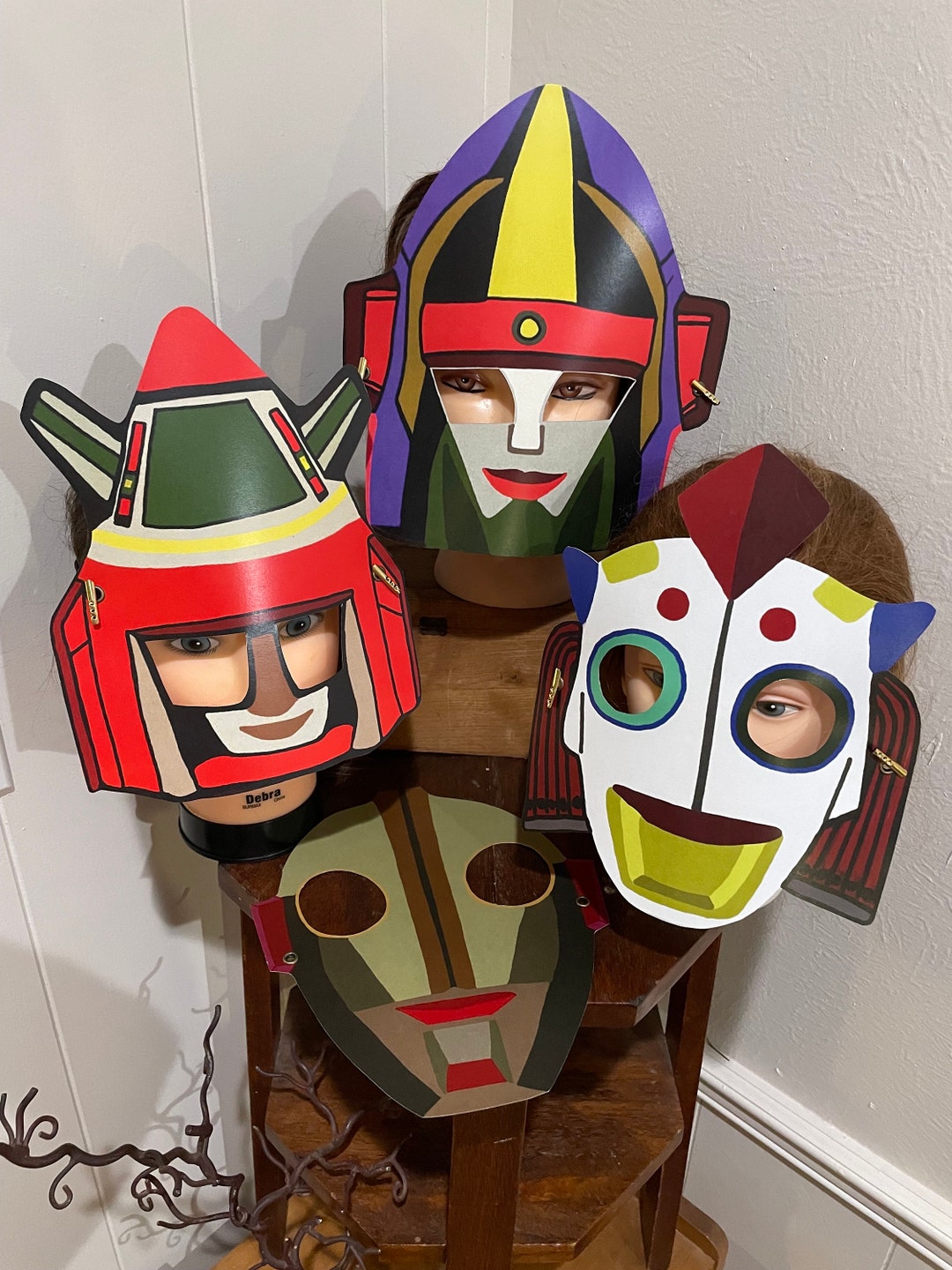 ADULT/KIDS Pick Vintage Style Lady Robot Automatron Halloween MASK ...