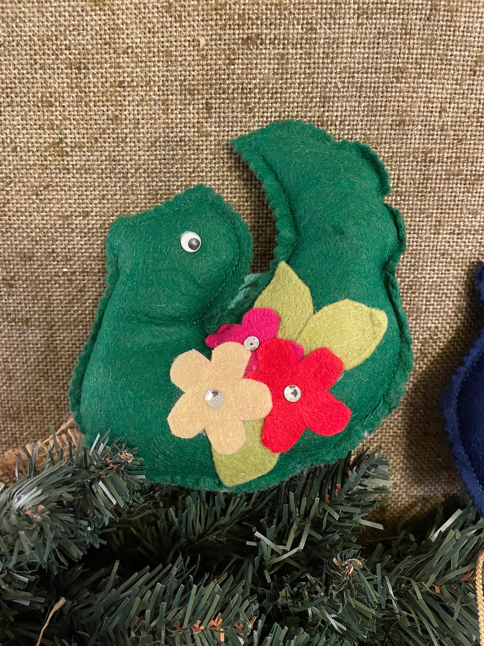 Choice of 5 Vintage 1970's Folk Art Stuffed Felt Partridge Bird With ...