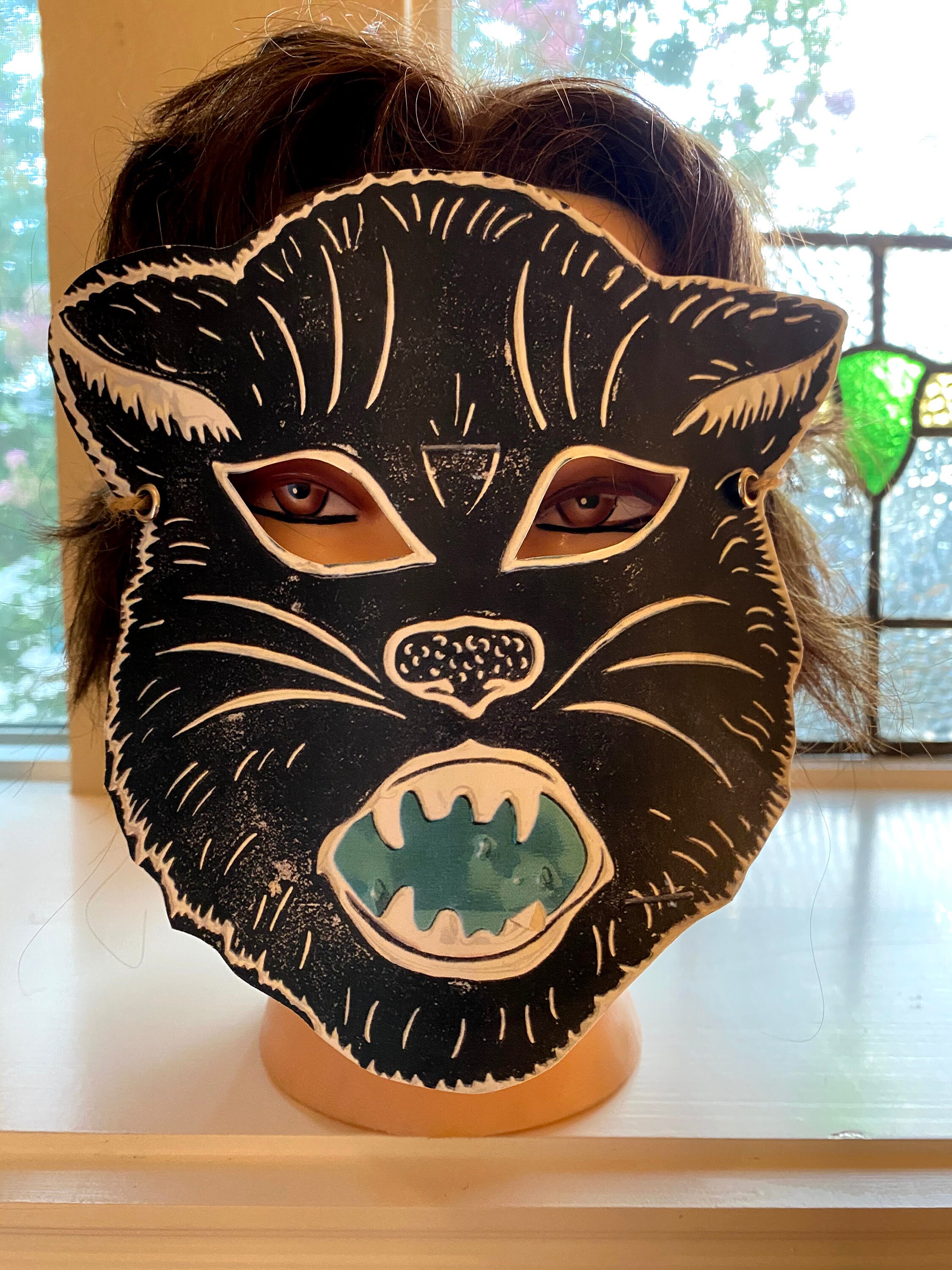 Choice Vintage Style Cat Cardstock Paper Halloween MASK | Etsy