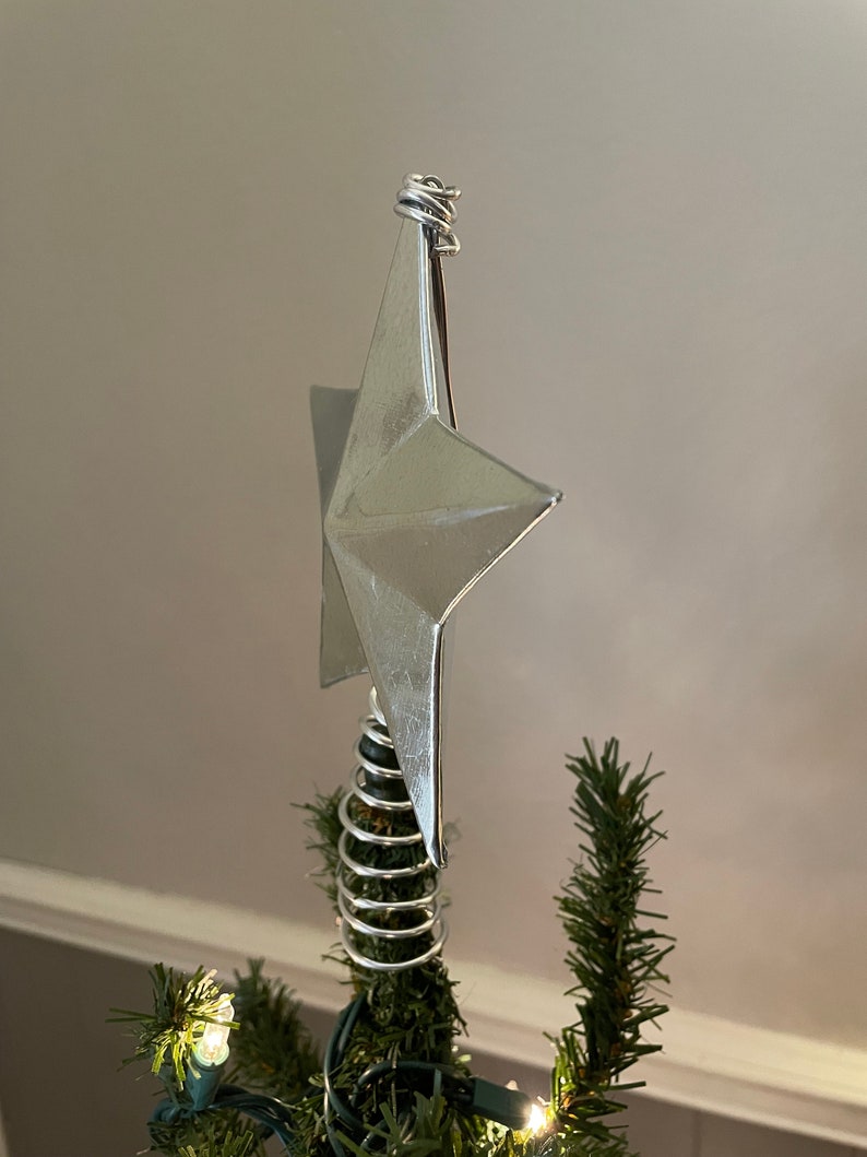 5" Vintage Style Americana Zinc Galvanized Rustic Metal Star Christmas ...