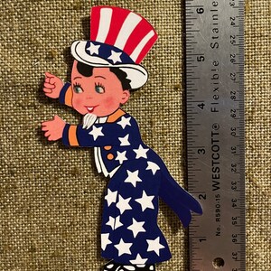 Sizes up to 17" Vintage Style Boy Uncle Sam Star Suit or Girl Star Vest ...