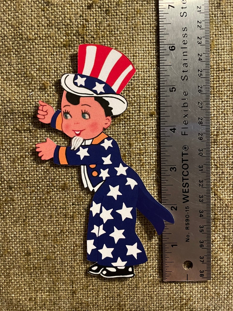 Sizes up to 17" Vintage Style Boy Uncle Sam Star Suit or Girl Star Vest ...