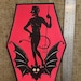 Sizes up to 14" Vintage Style Art Deco Devil With Fork Stands on Bat ...