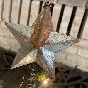 5" Vintage Style Americana Galvanized With Rusted Rustic Accents Metal ...