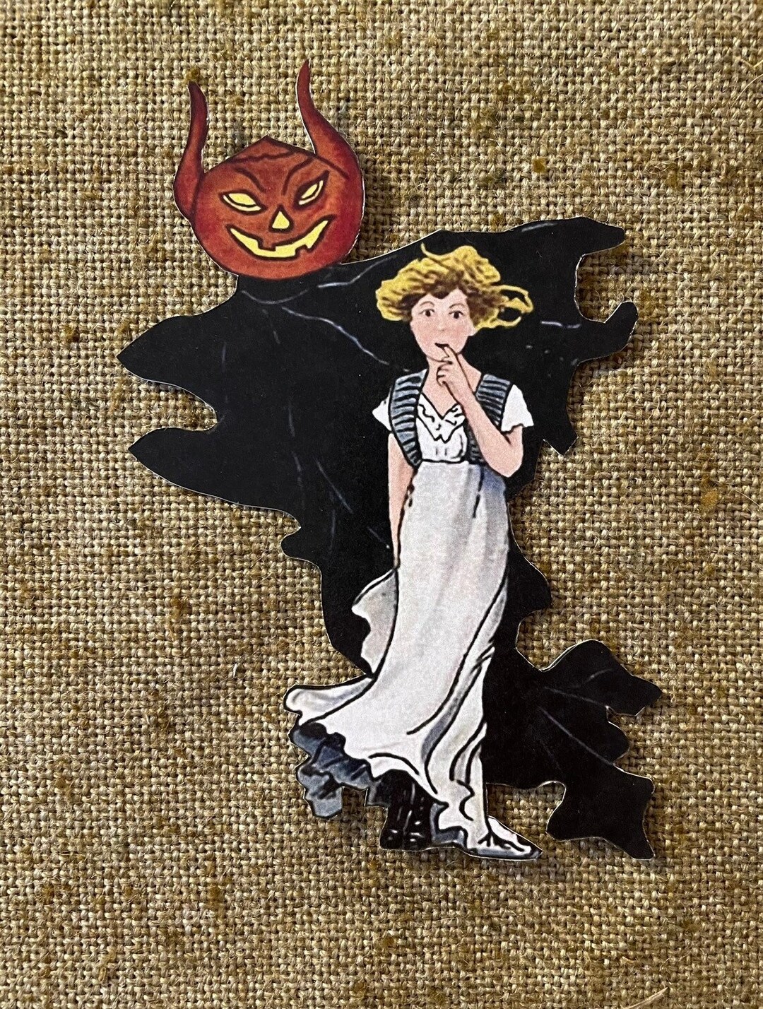 Sizes up to 15" Vintage Style Evil Spirit Devil With Pumpkin Head ...