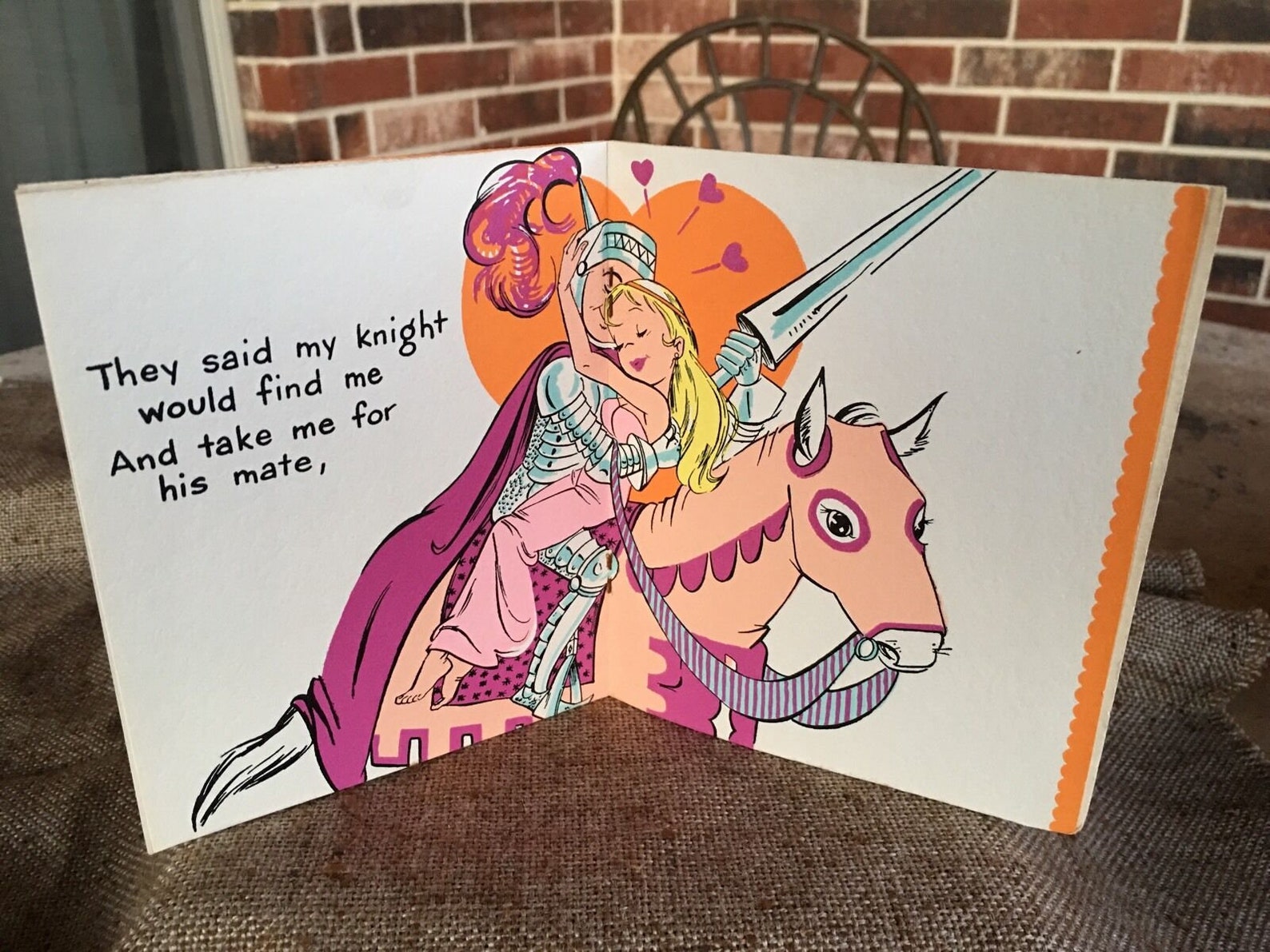 NOS 1950's Vintage Barker Cards Valentine 4 Page Book Card, "how Long ...