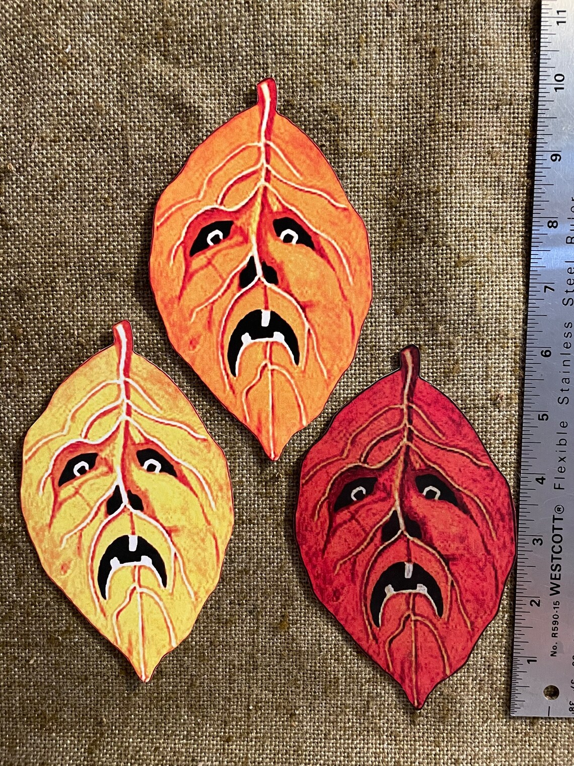 Sizes up to 17" Vintage Style Anthropomorphic Leaf Man With Face ...