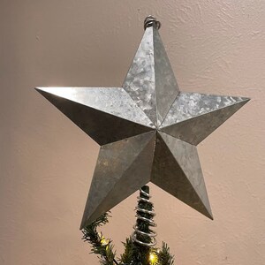 Vintage Style Americana Galvanized Rustic Wire Wrapped Metal Star Tree ...