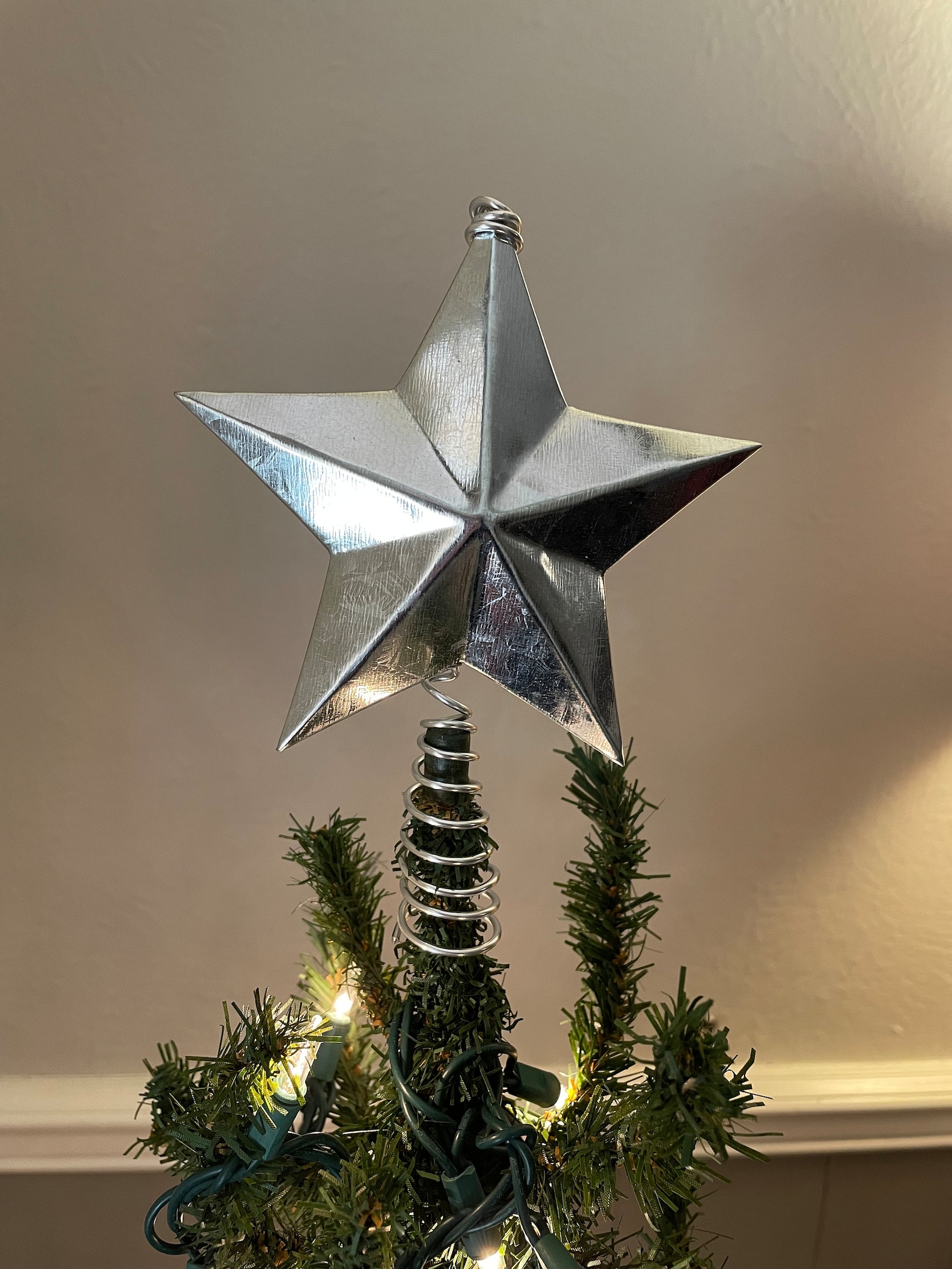 5" Vintage Style Americana Zinc Galvanized Rustic Metal Star Christmas ...