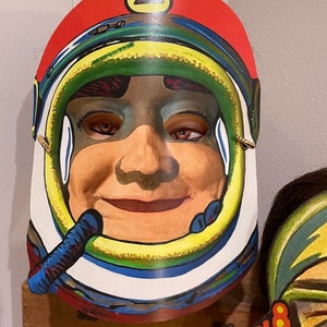 ADULT & KIDS Pick Vintage Style Space Astronauts Halloween MASK Costume ...