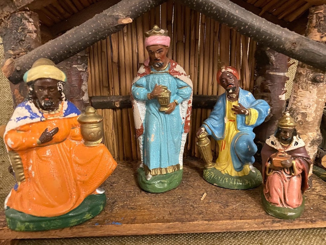 Choice of 4 Vintage German Composition Papier Mache Black King ...