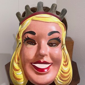 ADULT & KIDS Pick Vintage Style Princess Queen Cardstock Halloween MASK ...