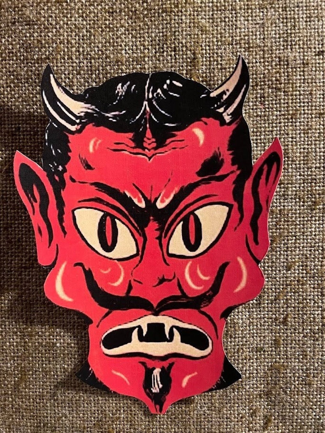 Sizes up to 15 Vintage Style Red Black Devil With Fangs - Etsy Australia