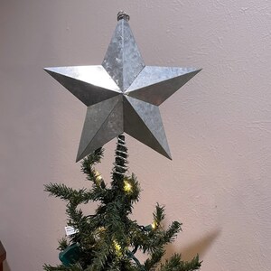 Vintage Style Americana Galvanized Rustic Wire Wrapped Metal Star Tree ...