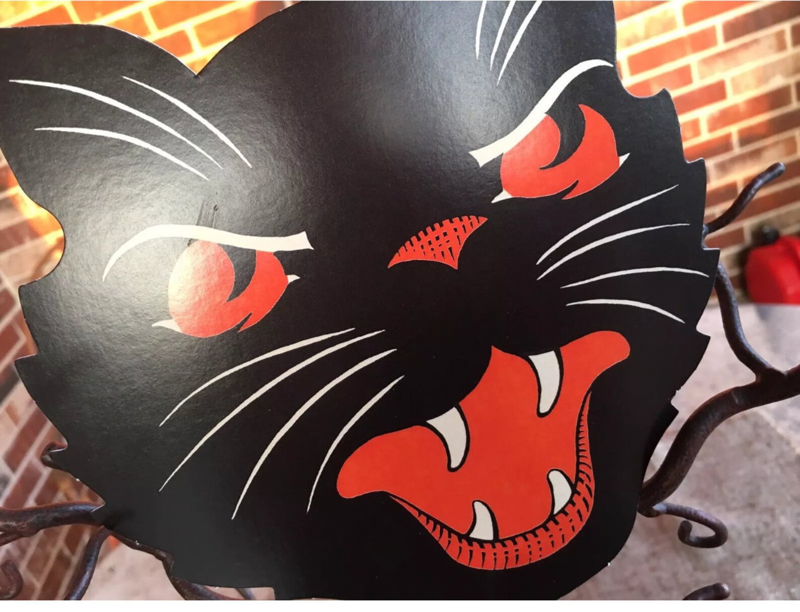 Vintage Style Beistle Angry Scowly Cat Red Eyes Halloween - Etsy