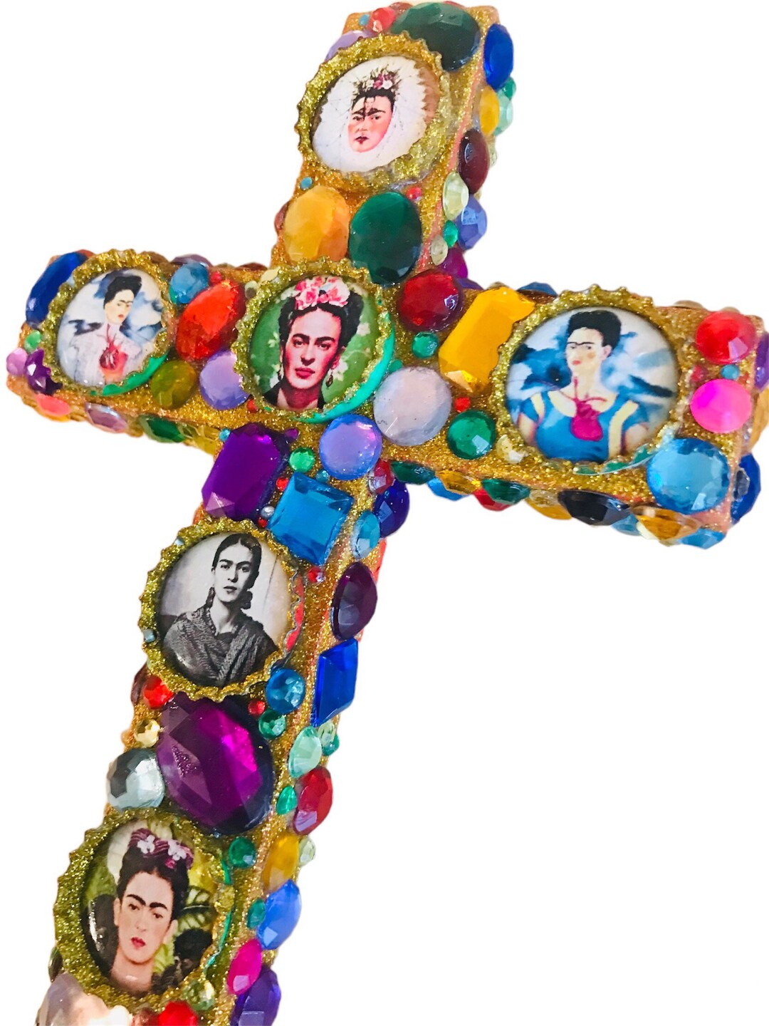 Frida Kahlo Bedazzled Cross - Etsy