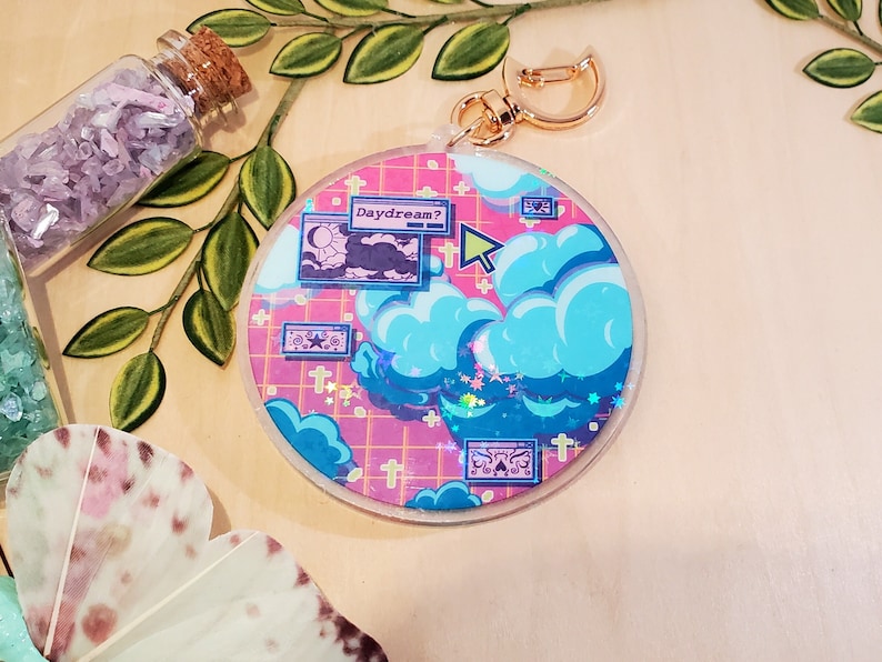 Pastel Cyberskies Shaker Charm | Dreamcore Webcore Acrylic Glitter ...