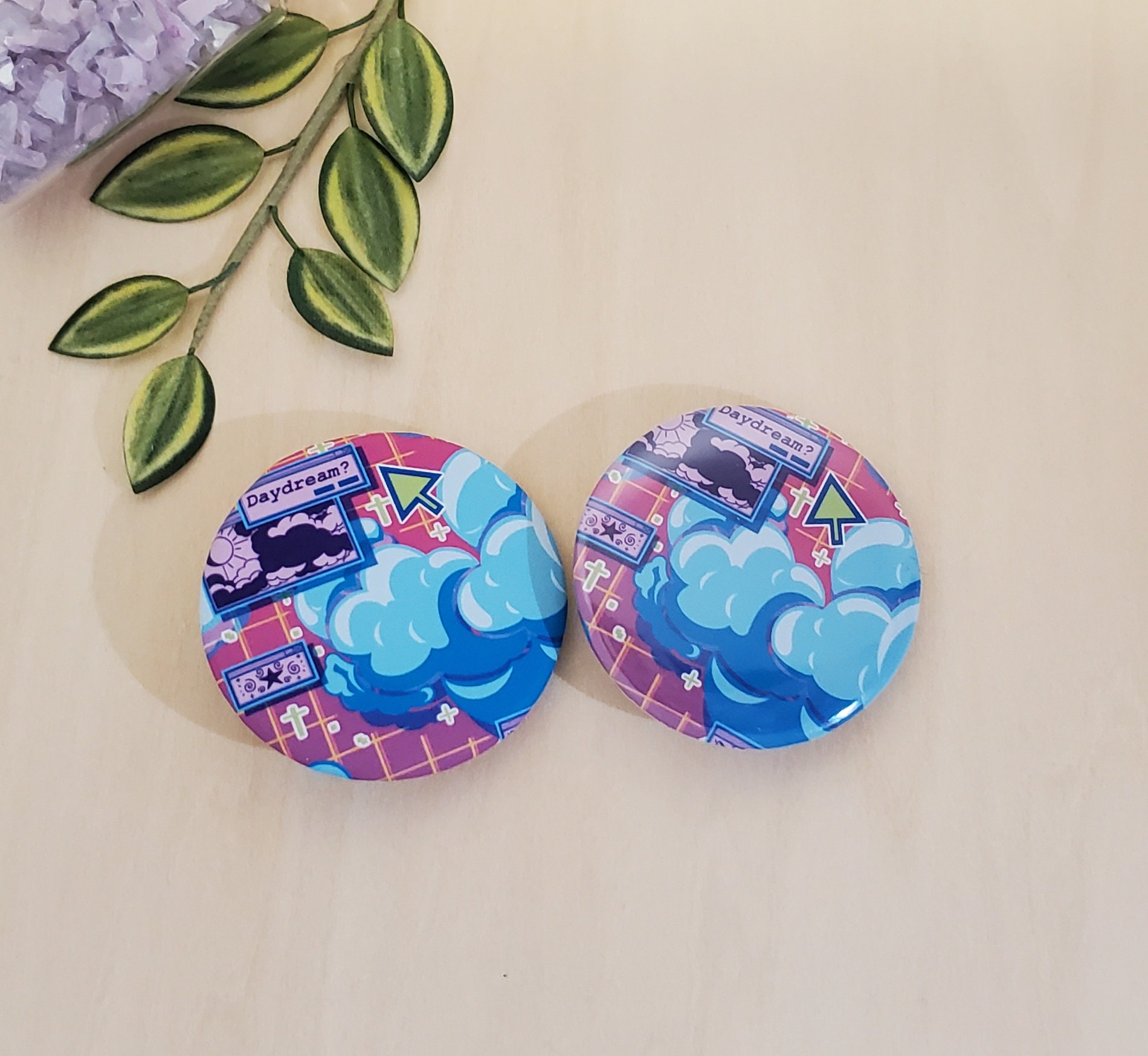 Pastel Cyberskies Sticker, Magnet, & Pin Dreamcore Webcore Clear ...