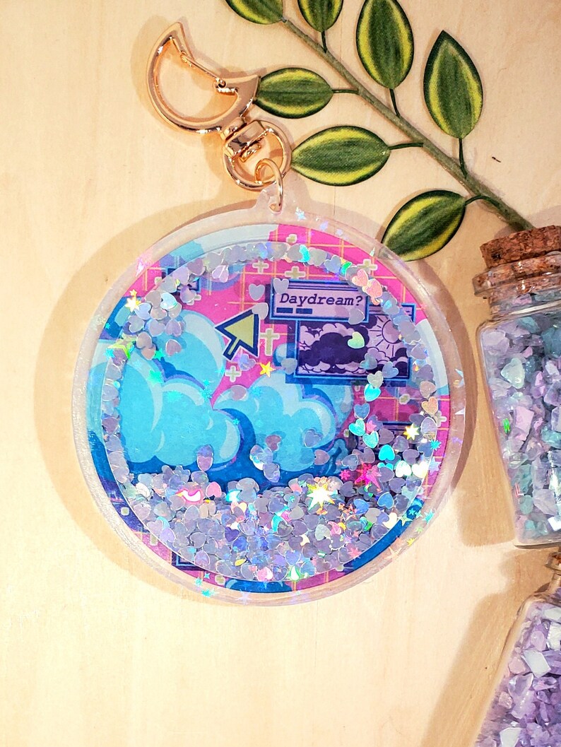 Pastel Cyberskies Shaker Charm | Dreamcore Webcore Acrylic Glitter ...