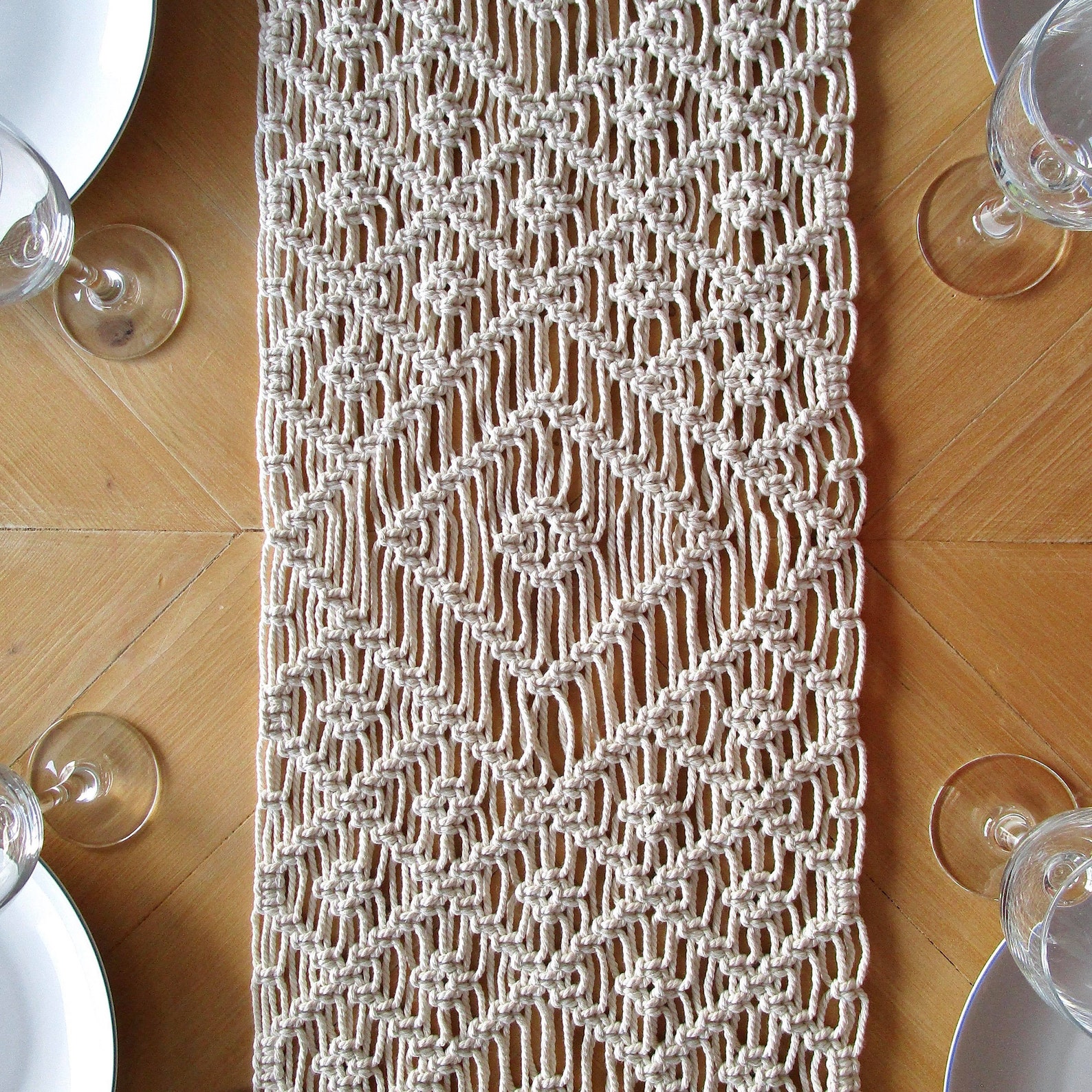 MACRAME PATTERN / Table Runner / Table Cloth / Table Cover / - Etsy