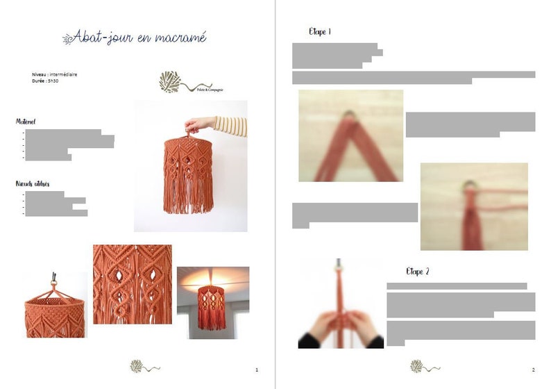 MACRAME PATTERN / Macrame Lampshade / Ceiling Light / DIY / - Etsy