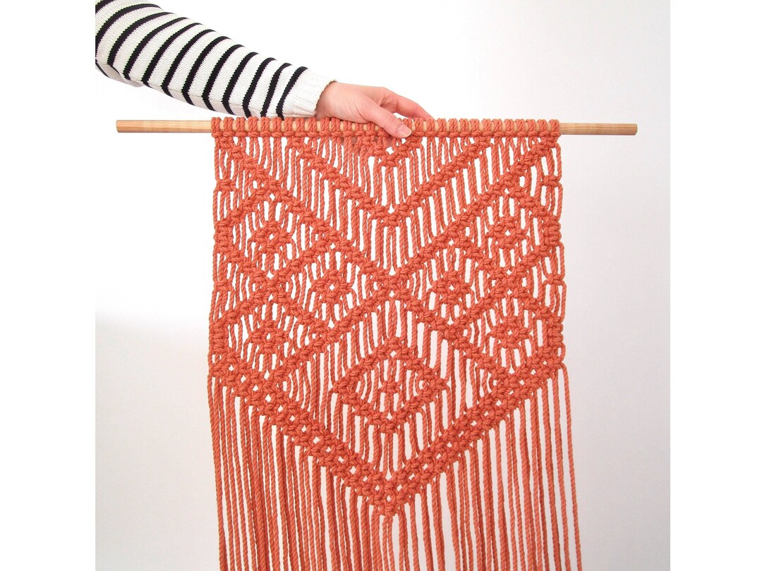 MACRAME PATTERN / Geometric Pattern Wall Hanging / Tapestry / DIY / Pdf ...