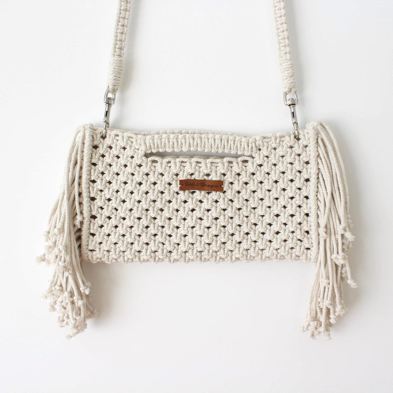 MACRAME PATTERN / Clutch Bag With Removable Shoulder Strap / - Etsy